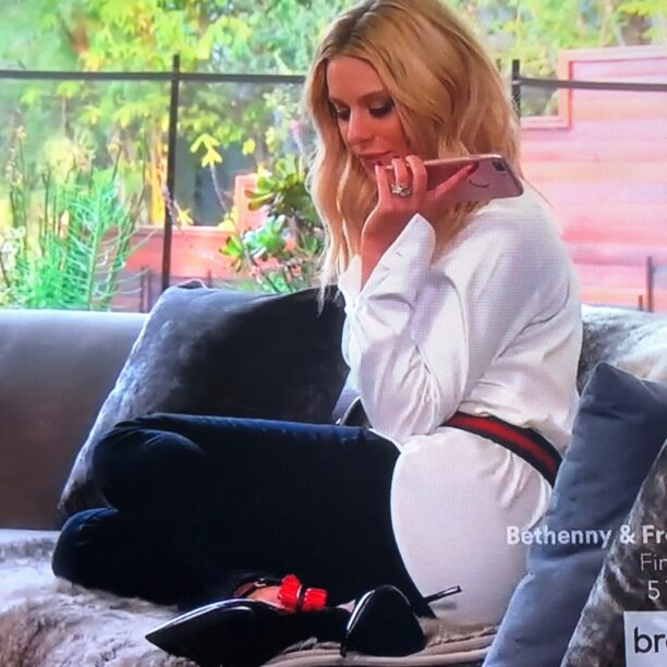 Dorit Kemsley's Black and Red Ruffle Heels | Big Blonde Hair