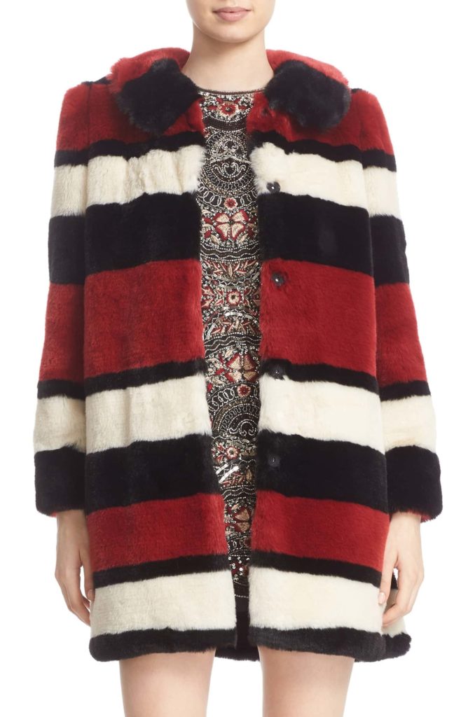 Bethenny Frankel's Striped Fur Coat | Big Blonde Hair