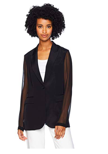 Melissa Gorga's Black Sheer Blazer | Big Blonde Hair