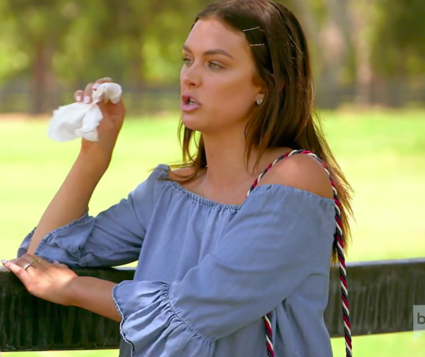 Lala Kent's Blue Off the Shoulder Top | Big Blonde Hair