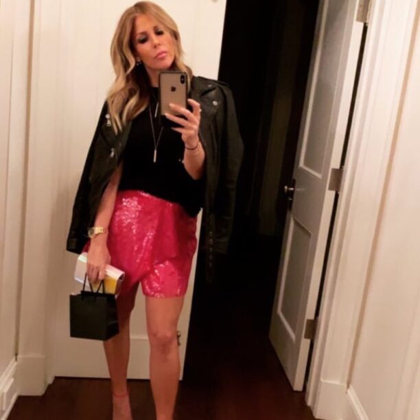 Tracy Tutor’s Pink Sequin Skirt | Big Blonde Hair