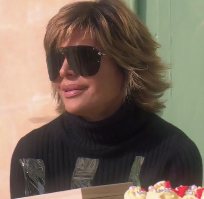 Erika Jayne’s Black Shield Sunglasses | Big Blonde Hair