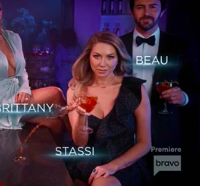 Stassi Schroeder's Navy Ruffle Outfit | Big Blonde Hair