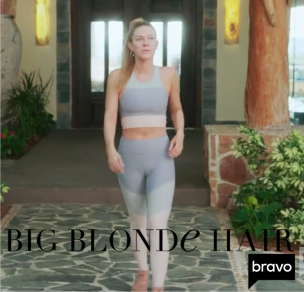 Leah Mcsweeneys Pastel Color Blocked Leggings Big Blonde Hair