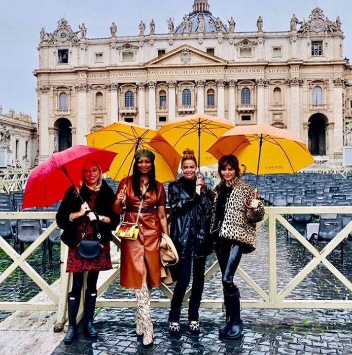 Lisa Rinna's Leopard Puffer Coat