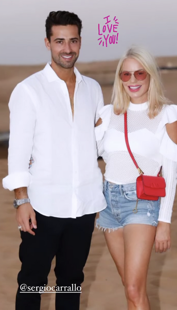 Caroline Stanbury's White Cutout Sleeve Ruffle Top | Big Blonde Hair