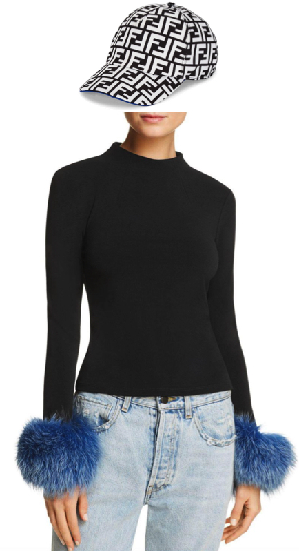 Garcelle Beauvais’ Blue Fur Cuff Top | Big Blonde Hair