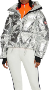 Paige DeSorbo and Gabrielle Kniery’s Silver Metallic Ski Jacket | Big ...