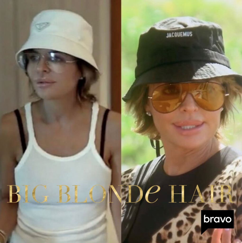 Lisa Rinna's Black and White Bucket Hats