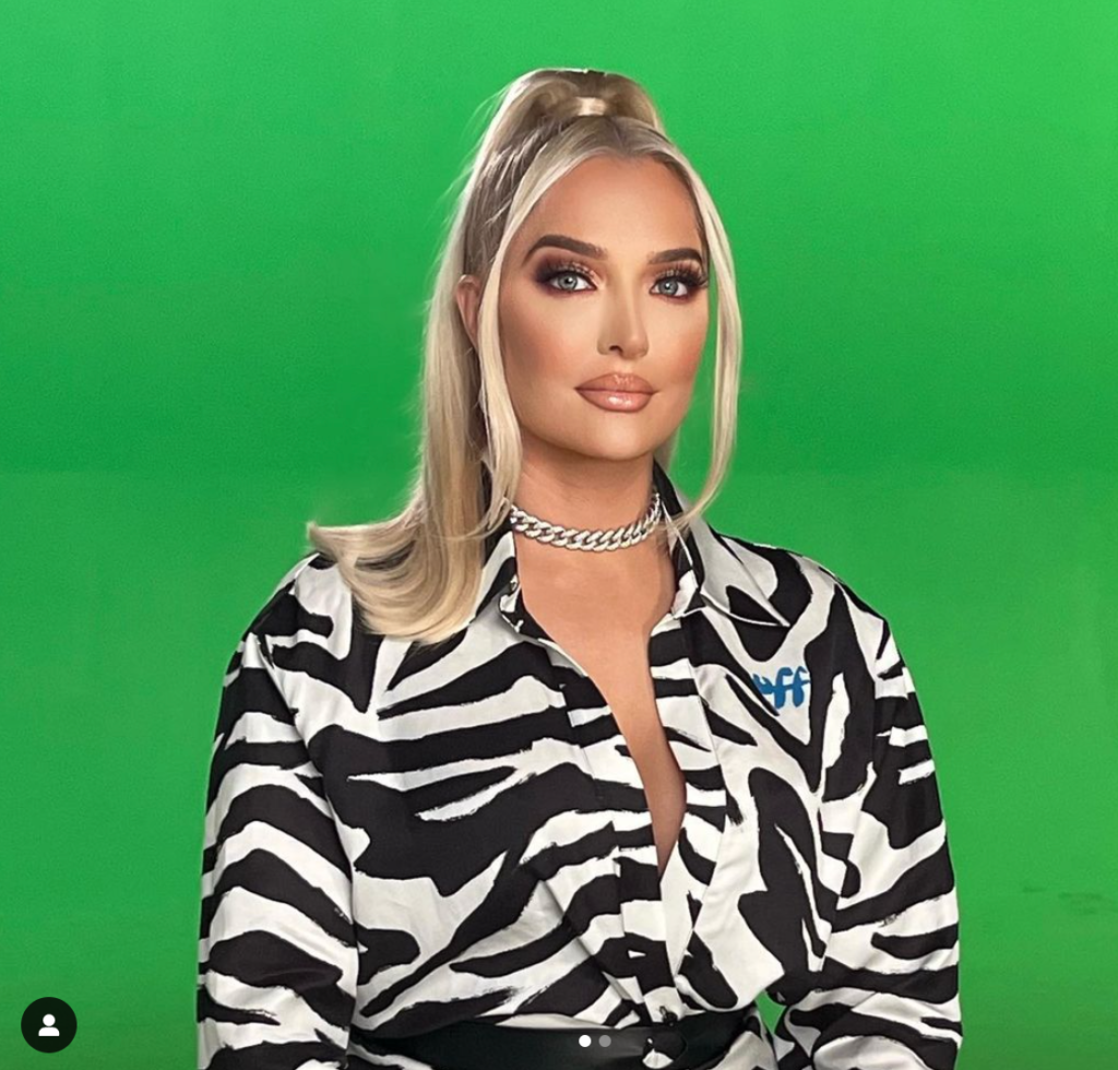 Erika Jayne's Zebra Print Confessional Dress