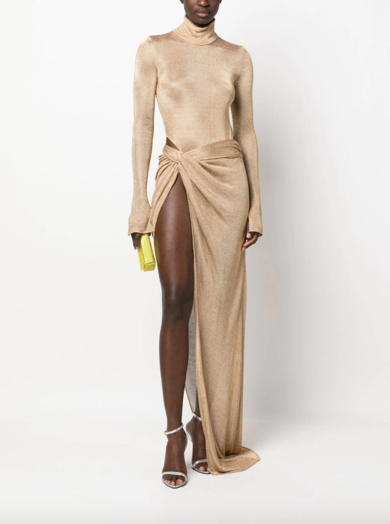 Tracy Tutor's Gold Outfit