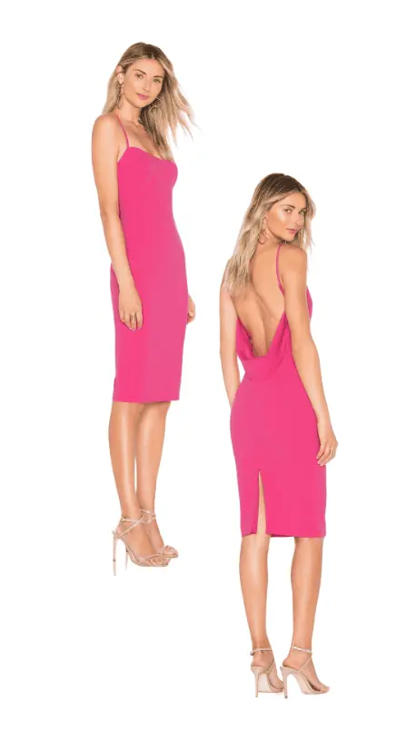 Emily Simpson's Pink Draped Back Dress