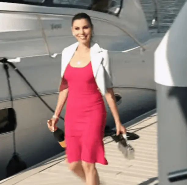 Heather Dubrow's Pink Midi Dress
