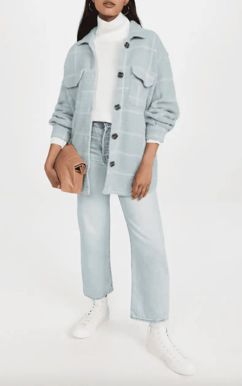 Ubah Hassan's Blue Plaid Shacket