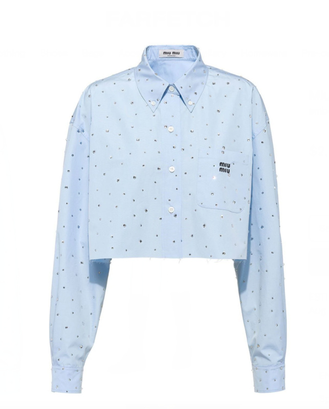 Jenna Lyons' Blue Embellished Shirt