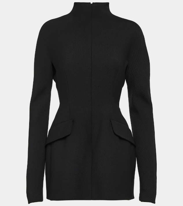 Sai De Silva's Black Turtleneck Mini Dress