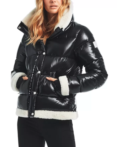 Jenna Lyons' Shearling Trim Puffer Jacket