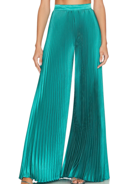 Brynn Whitfield's Turquoise Star Print Pants