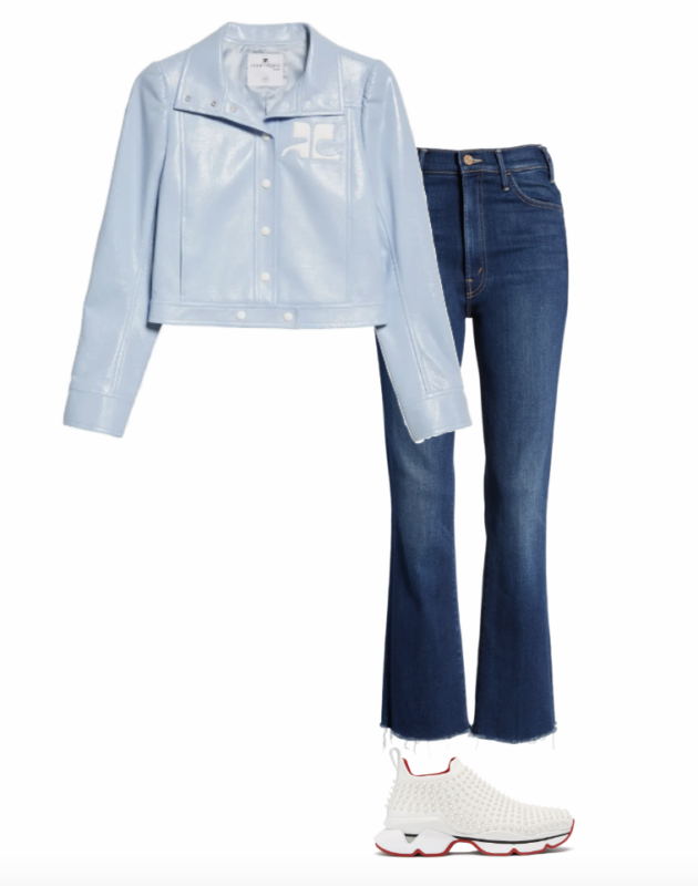 Sutton Stracke's Light Blue Vinyl Jacket