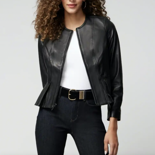 Kenya Moore's Black Leather Jacket