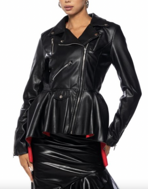 Kenya Moore's Black Leather Jacket