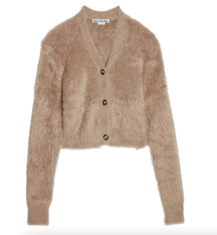 Kristin Cavallari's Tan Fuzzy Cardigan
