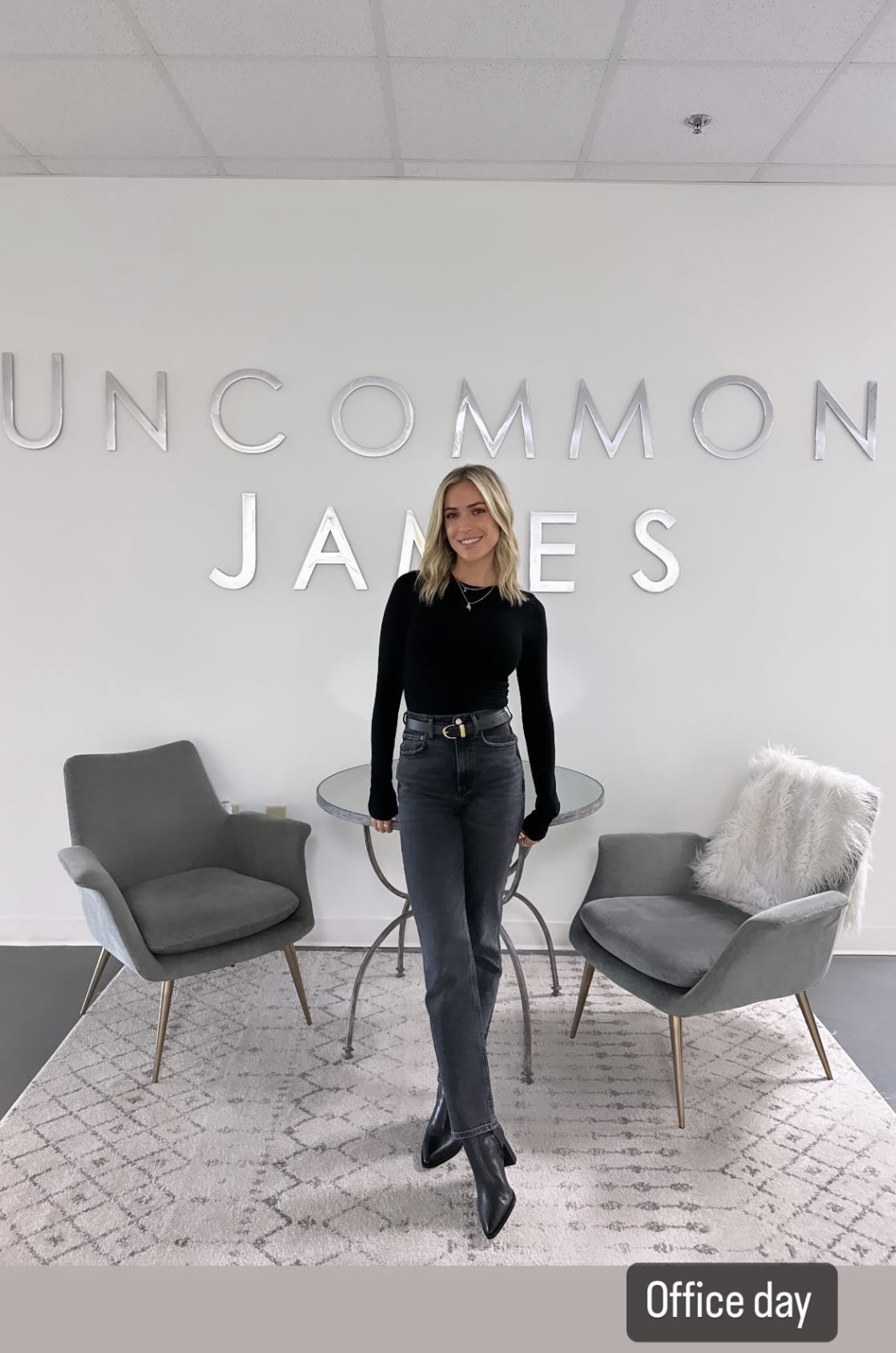 Kristin Cavallari's Grey Straight Leg Jeans